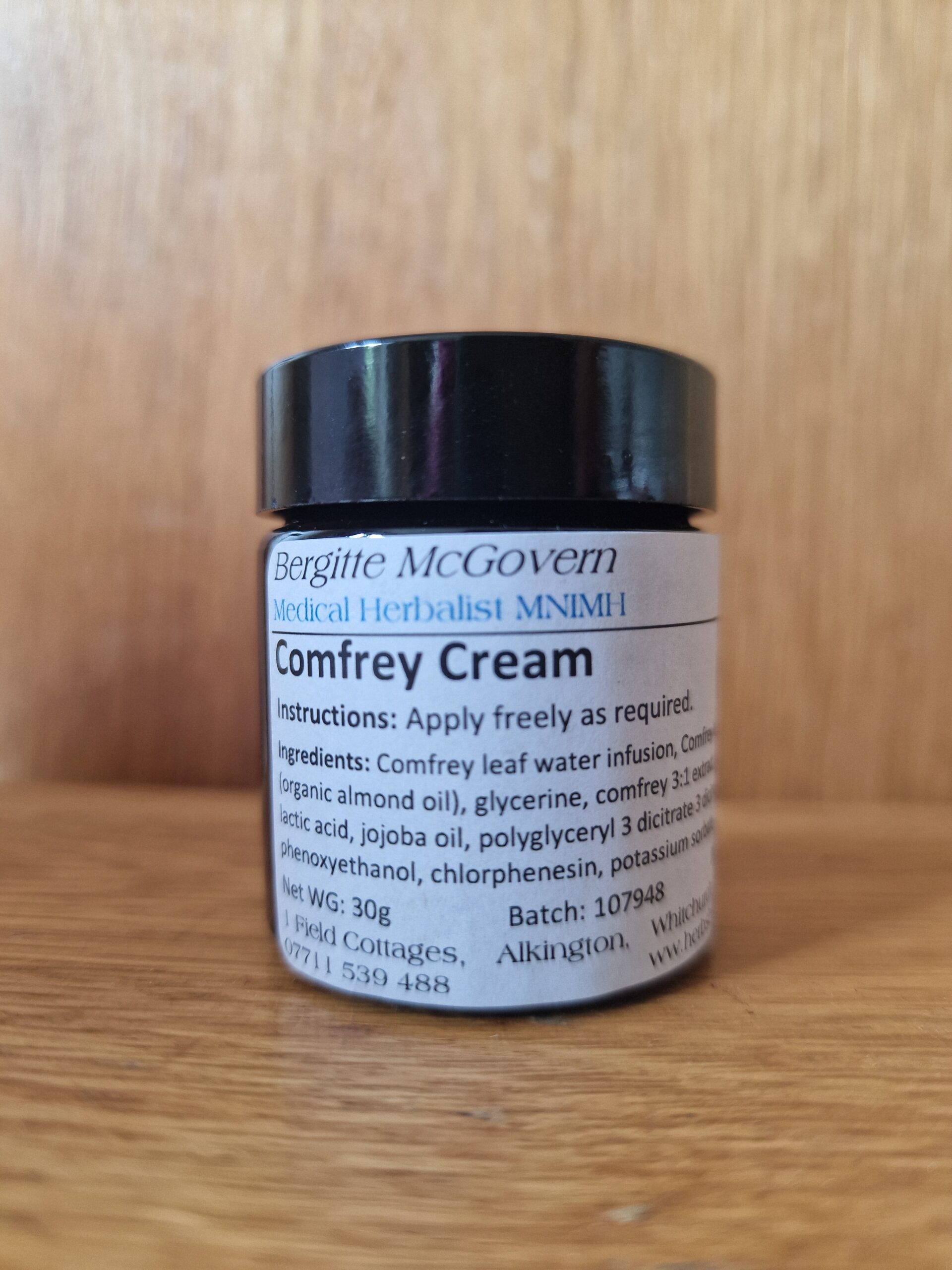 Comfrey Cream - Herbs By Bee